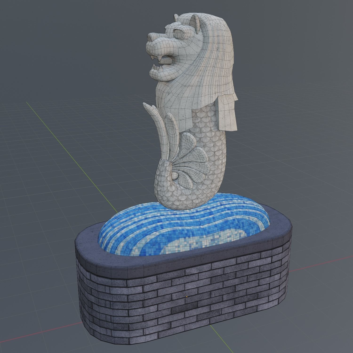 3D model Merlion LIONFISH Singapore VR / AR / low-poly | CGTrader