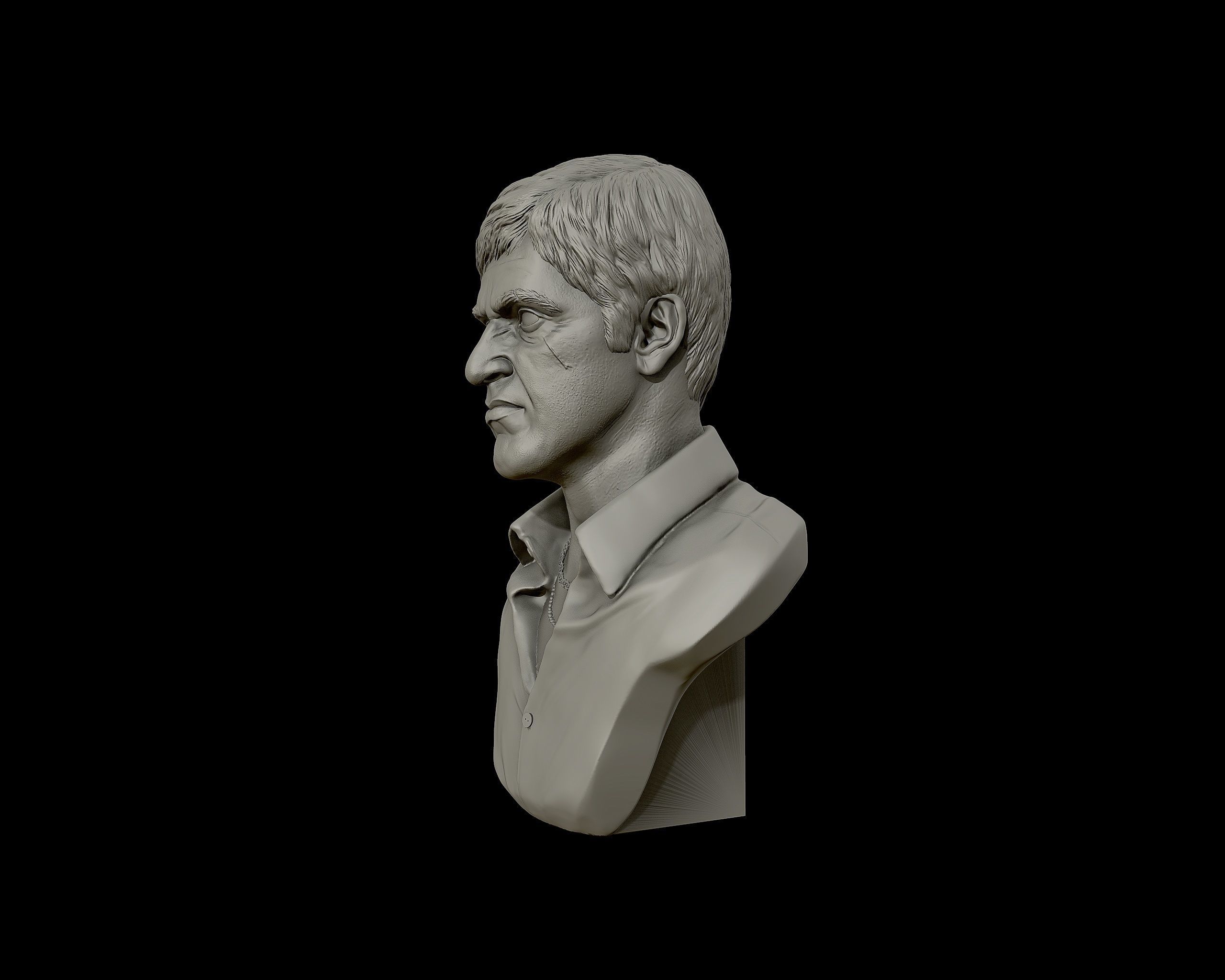 Scarface Alpacino portrait sculpture 3D model 3D printable | CGTrader