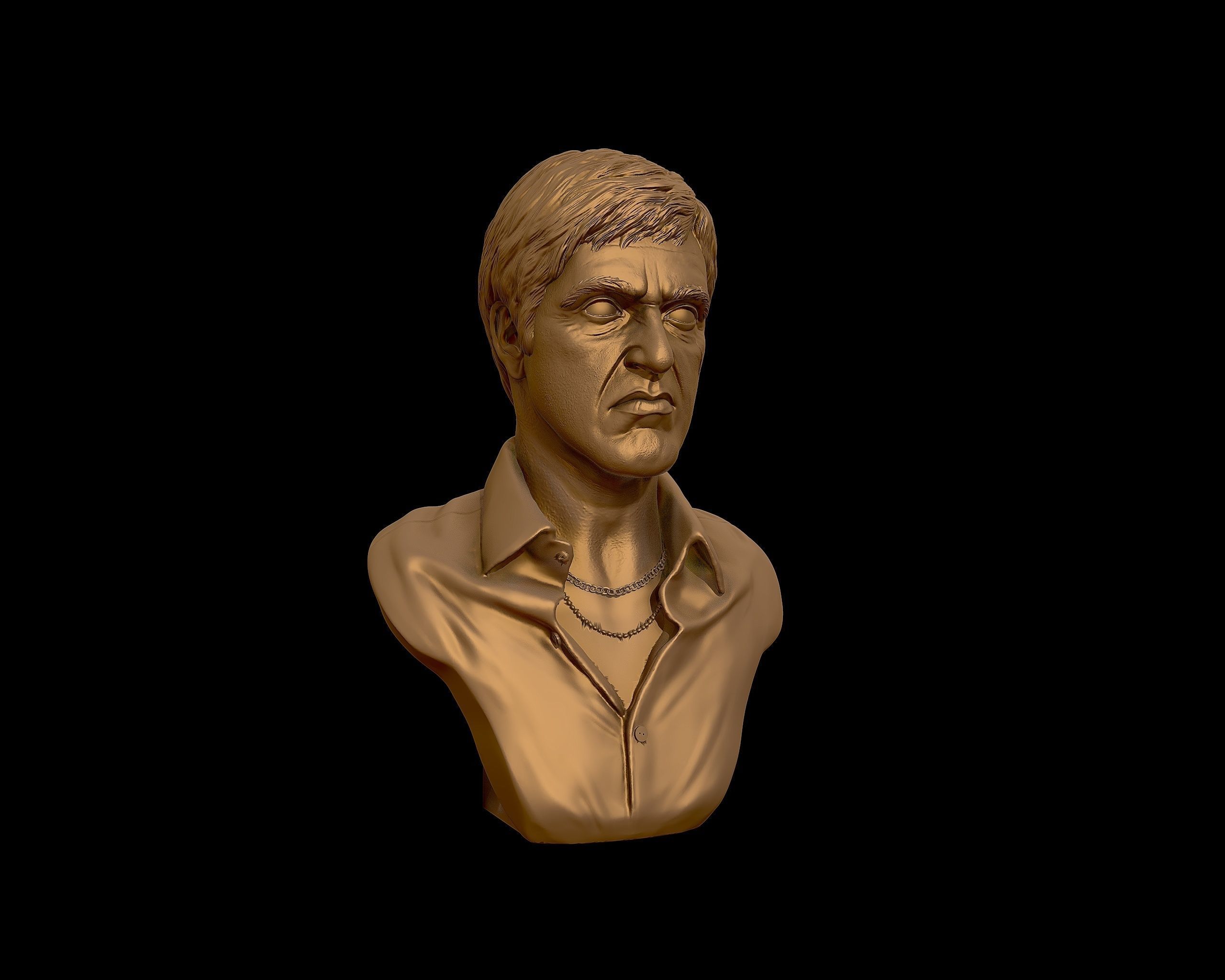 Scarface Alpacino portrait sculpture 3D model 3D printable | CGTrader