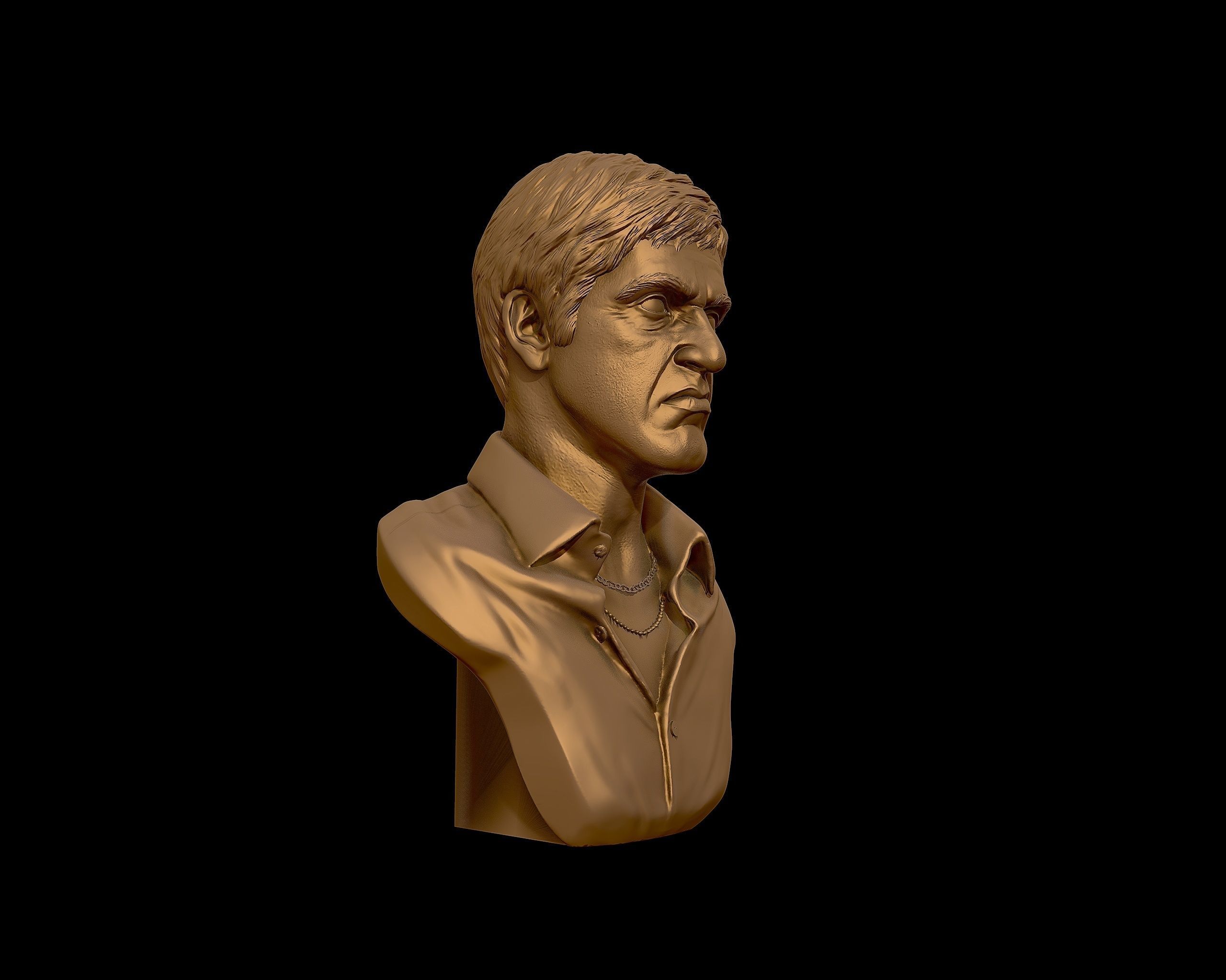 Scarface Alpacino portrait sculpture 3D model 3D printable | CGTrader