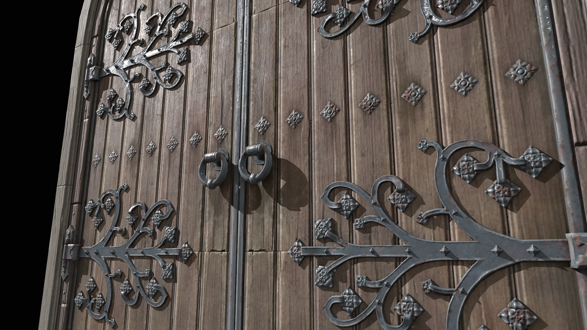 3D model Gothic Lowpoly Doors VR / AR / low-poly | CGTrader