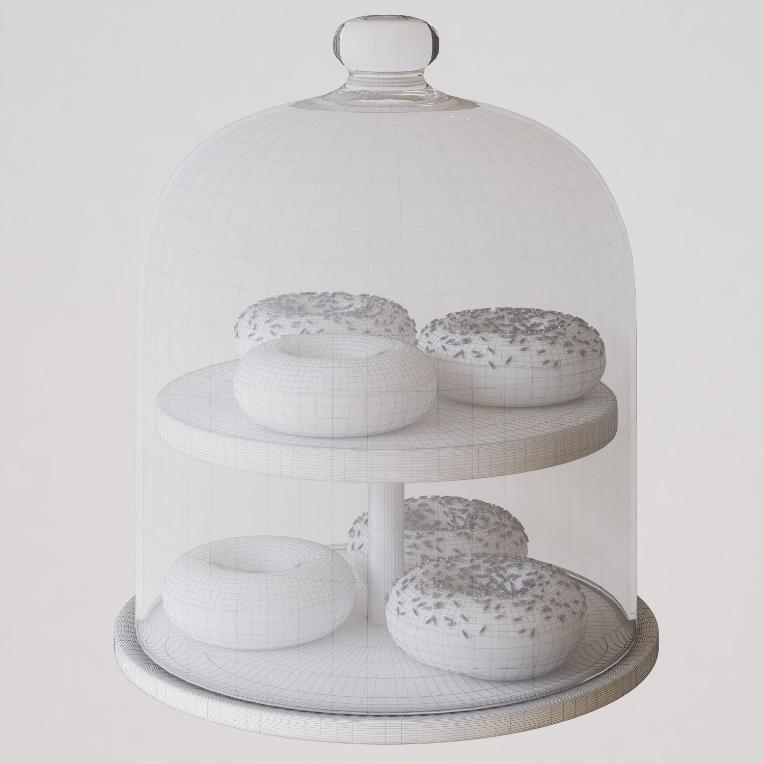 donut stand glass 3D model | CGTrader