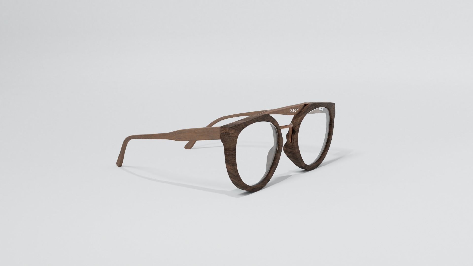 Zenni wooden glasses free 3D model | CGTrader
