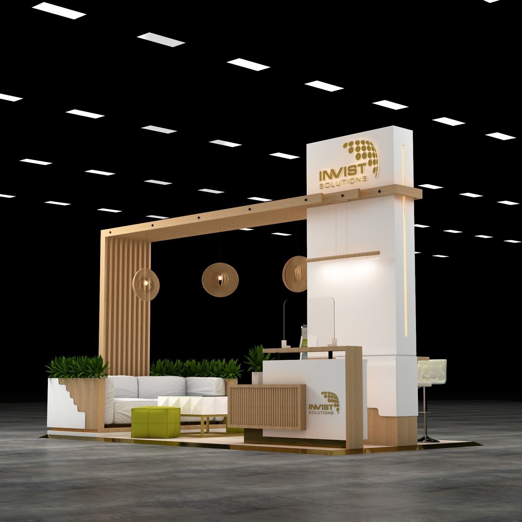 island exhibition stand 6m x 3m 3D model | CGTrader