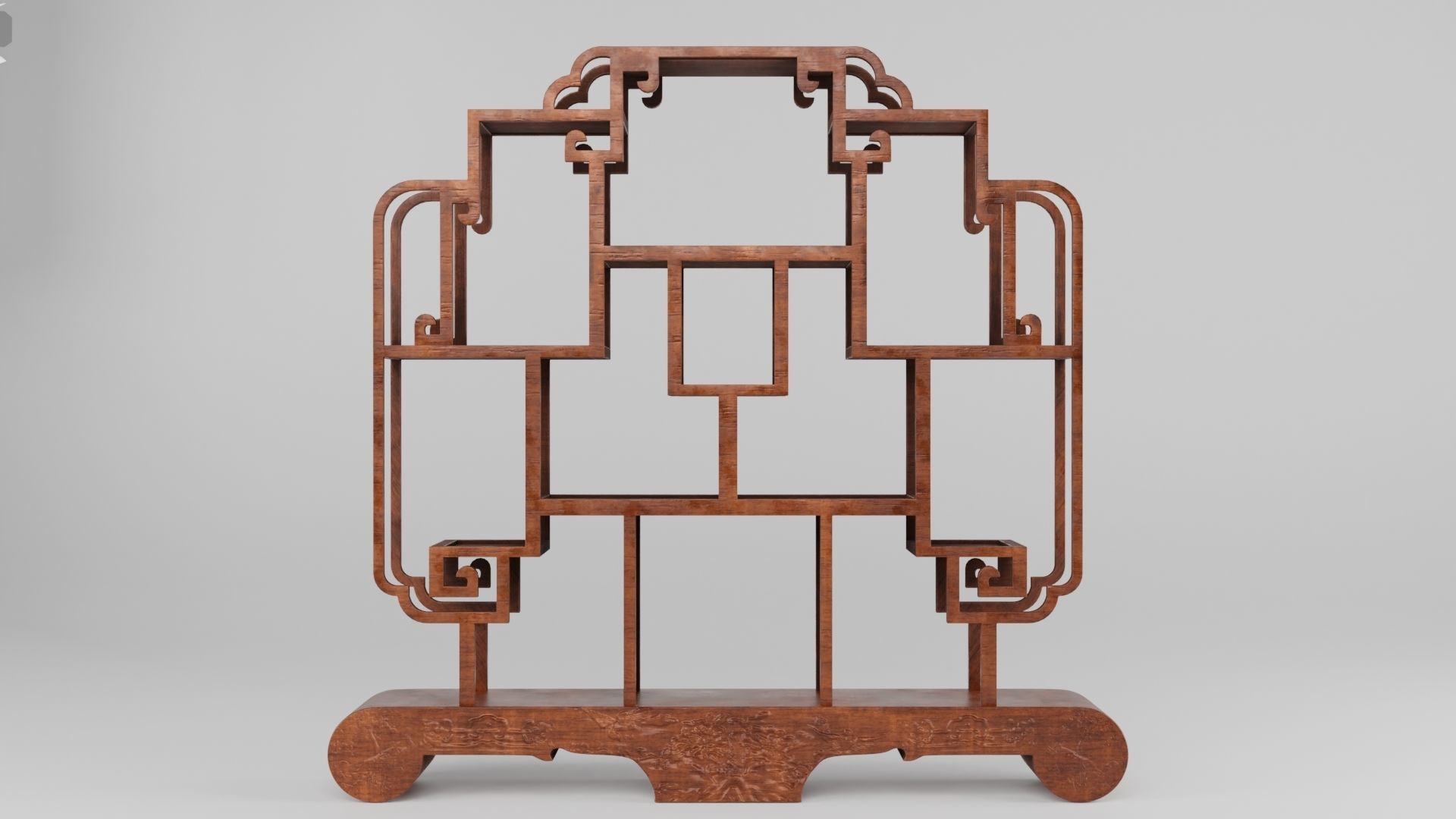 bookshelf asian style display shelf 3D model | CGTrader