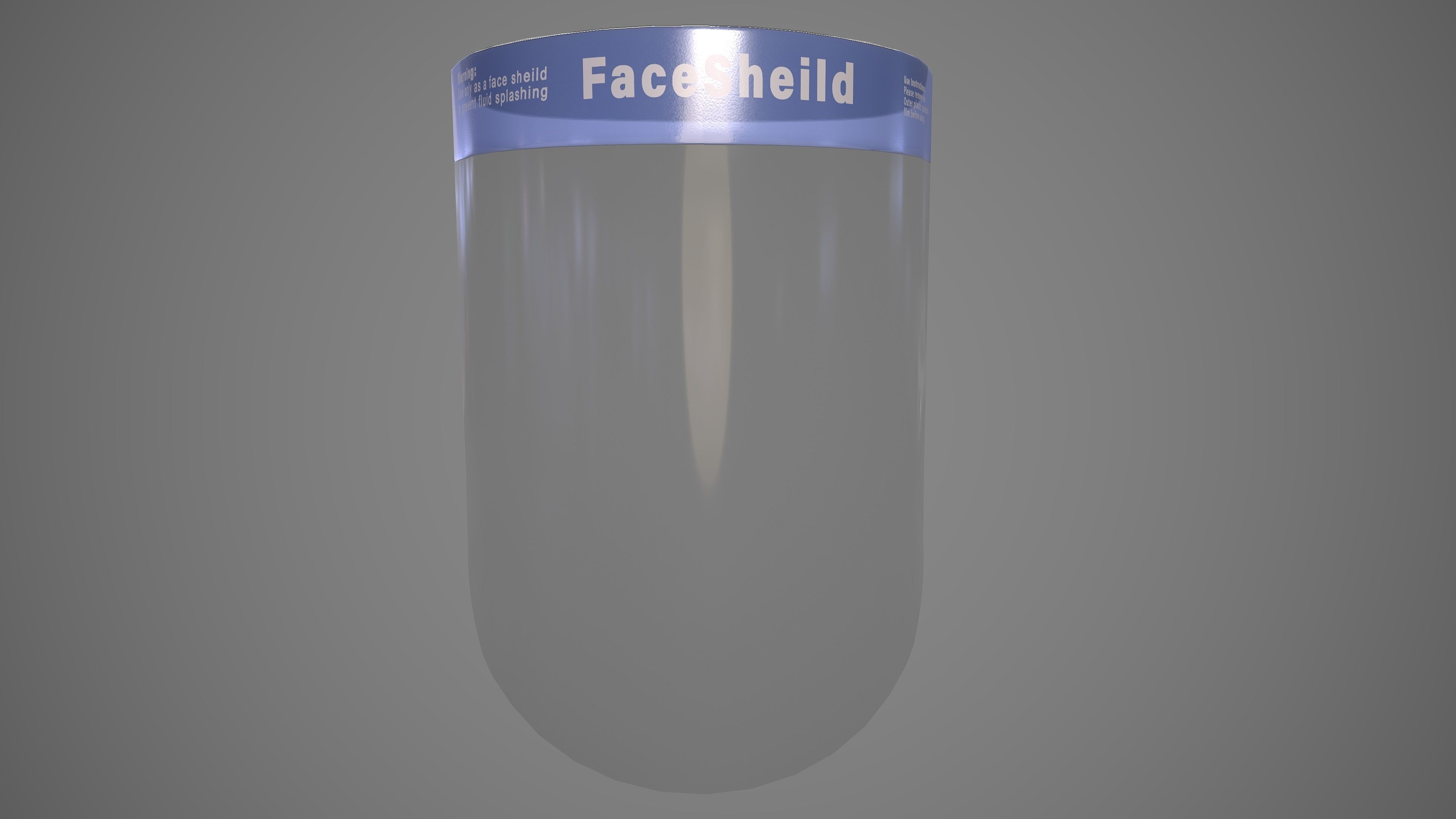 3D model Faceshield clear face shield VR / AR / low-poly | CGTrader