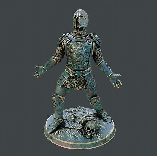 Howling vampire with armour 3D model | CGTrader