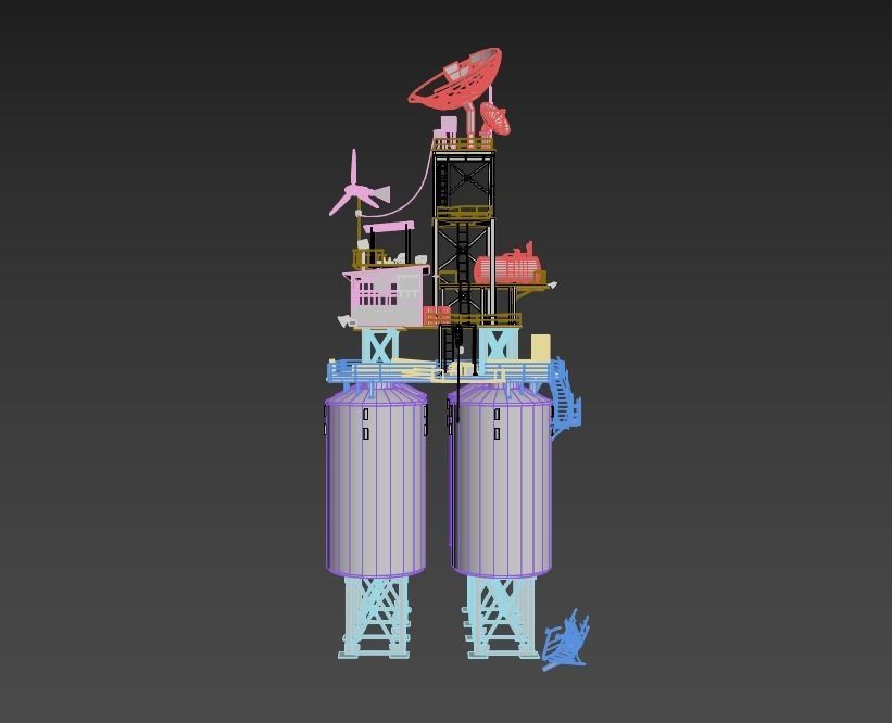 Post-Apocalyptic Outpost Tower 2 3D model | CGTrader