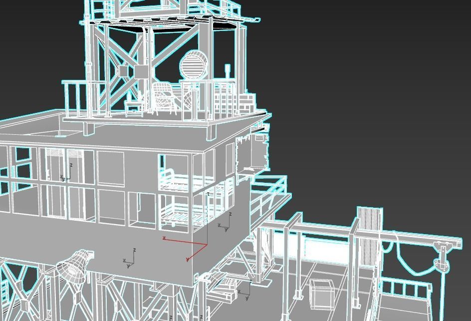 Post-Apocalyptic Outpost Tower 2 3D model | CGTrader