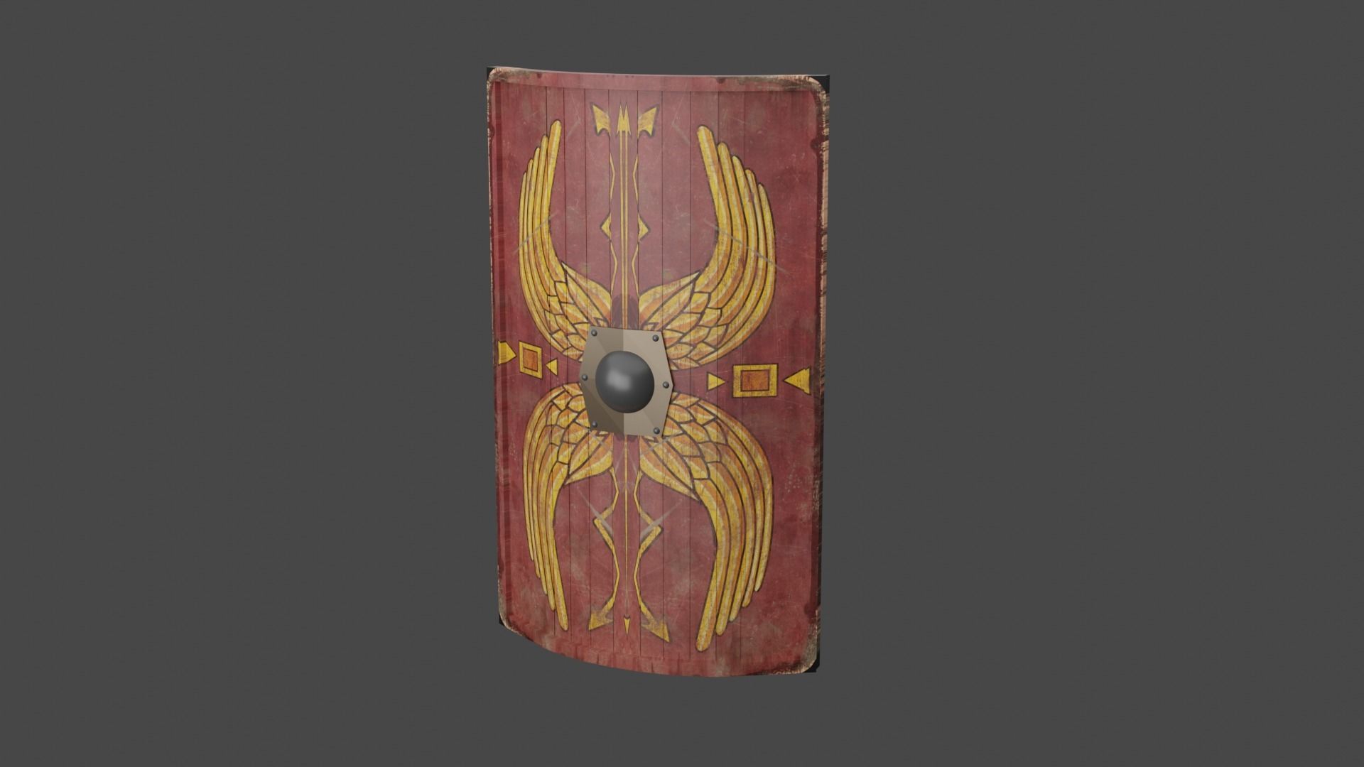 Scutum Roman Shield 3D model | CGTrader