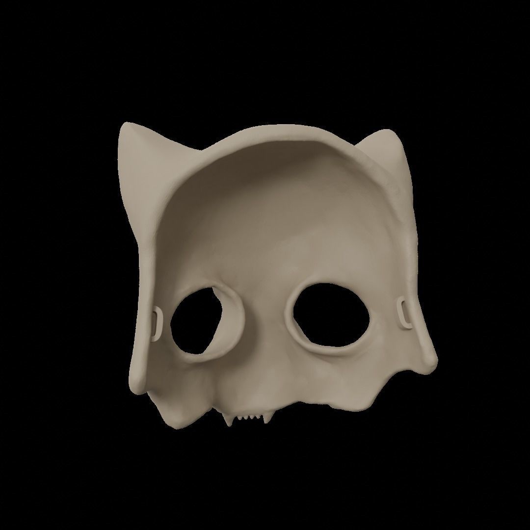 Cat skull mask 3D model 3D printable | CGTrader