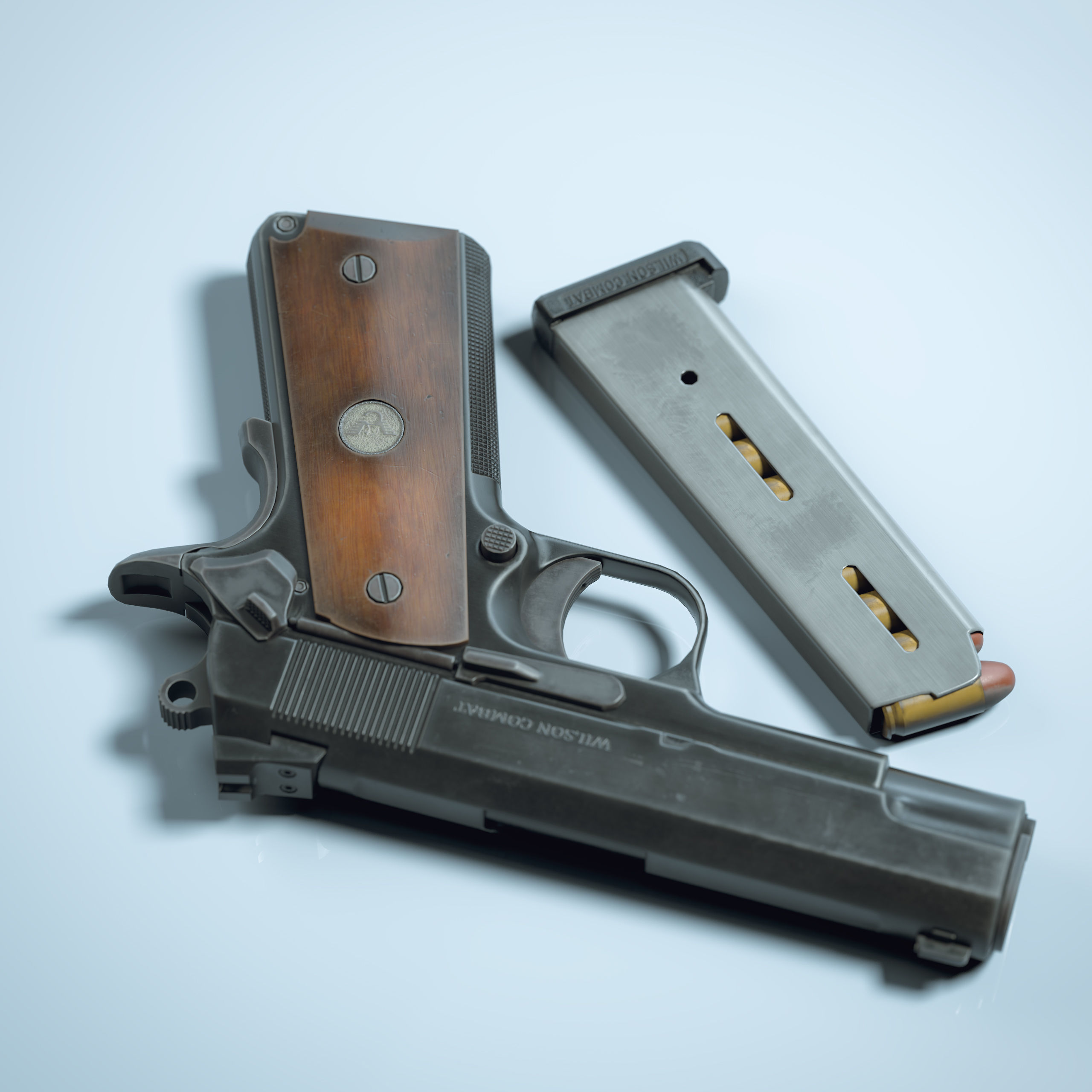 3D model Game ready model Colt M1911 Commander VR / AR / low-poly ...