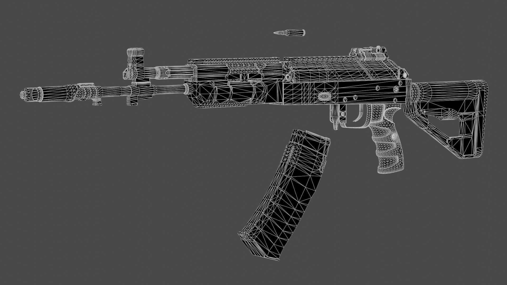 3D model Ak12 Assault rifle VR / AR / low-poly | CGTrader