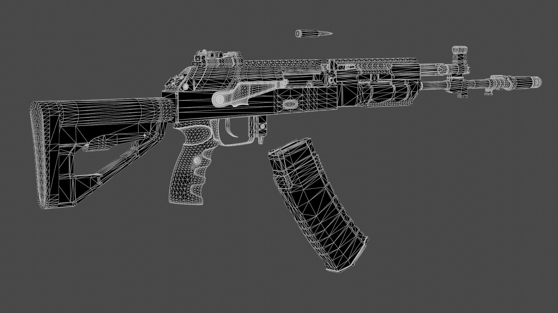 3D model Ak12 Assault rifle VR / AR / low-poly | CGTrader
