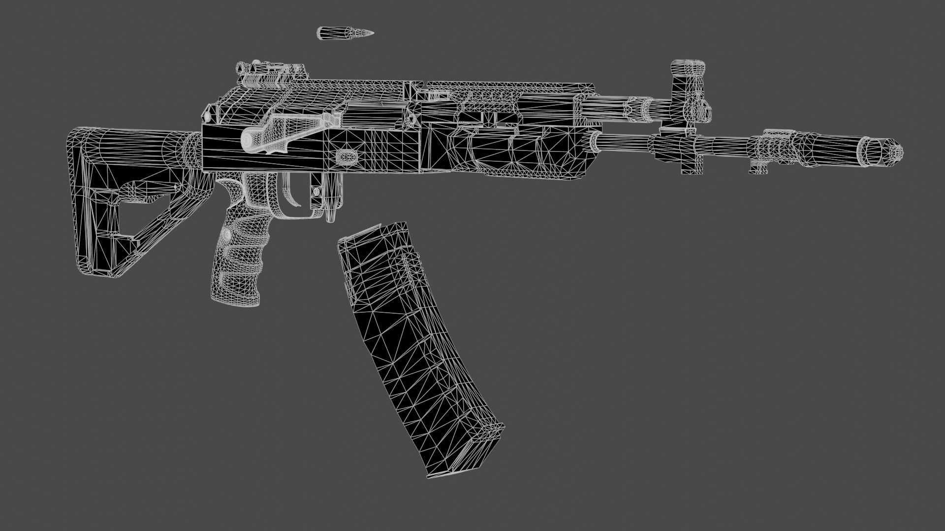 3D model Ak12 Assault rifle VR / AR / low-poly | CGTrader