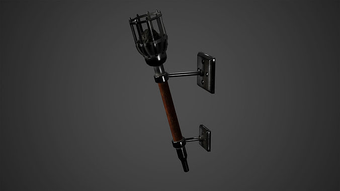 3D model Medieval Torch Low Poly Game Ready VR / AR / low-poly | CGTrader