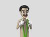 borat at beach 3d statue old cartoon style 3D model 3D printable | CGTrader