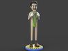 borat at beach 3d statue old cartoon style 3D model 3D printable | CGTrader