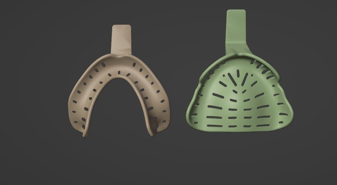 Dental impression trays for edentulous patients STOCK TRAY 3D model ...