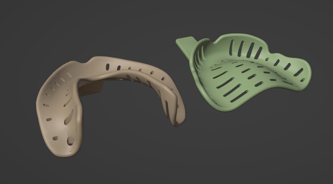 Dental impression trays for edentulous patients STOCK TRAY 3D model ...