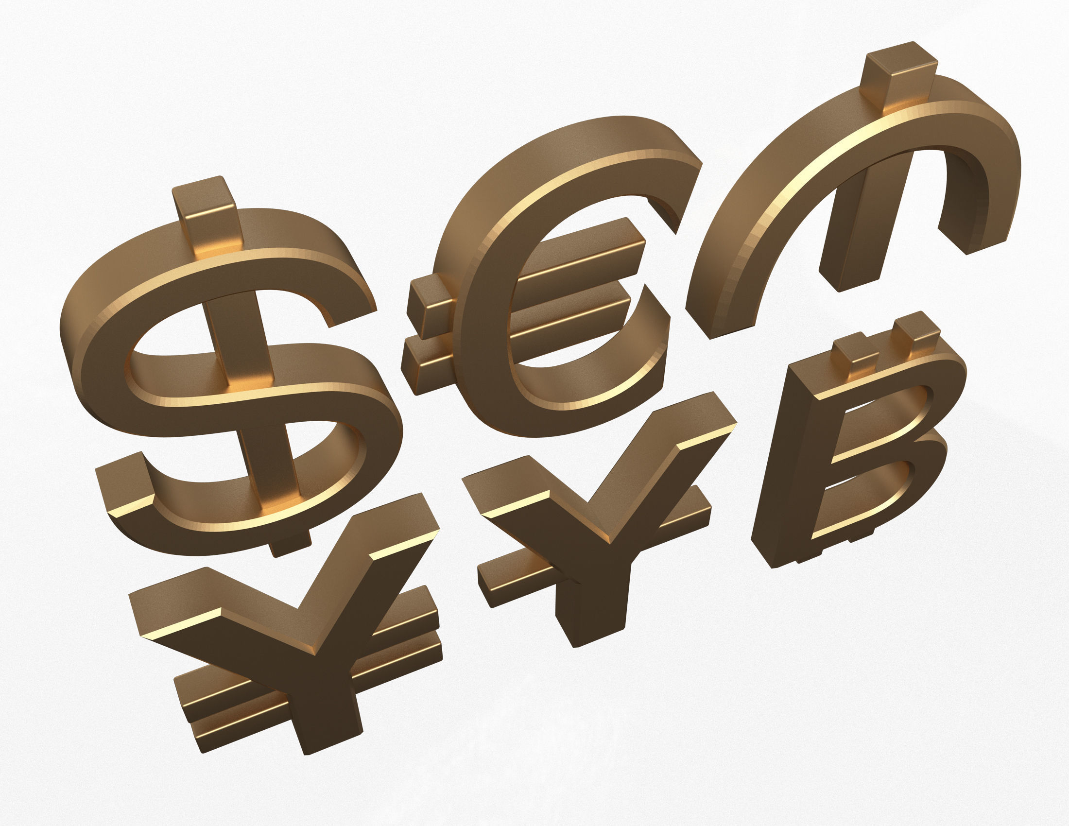 3D model Currency Symbols Collection VR / AR / low-poly | CGTrader