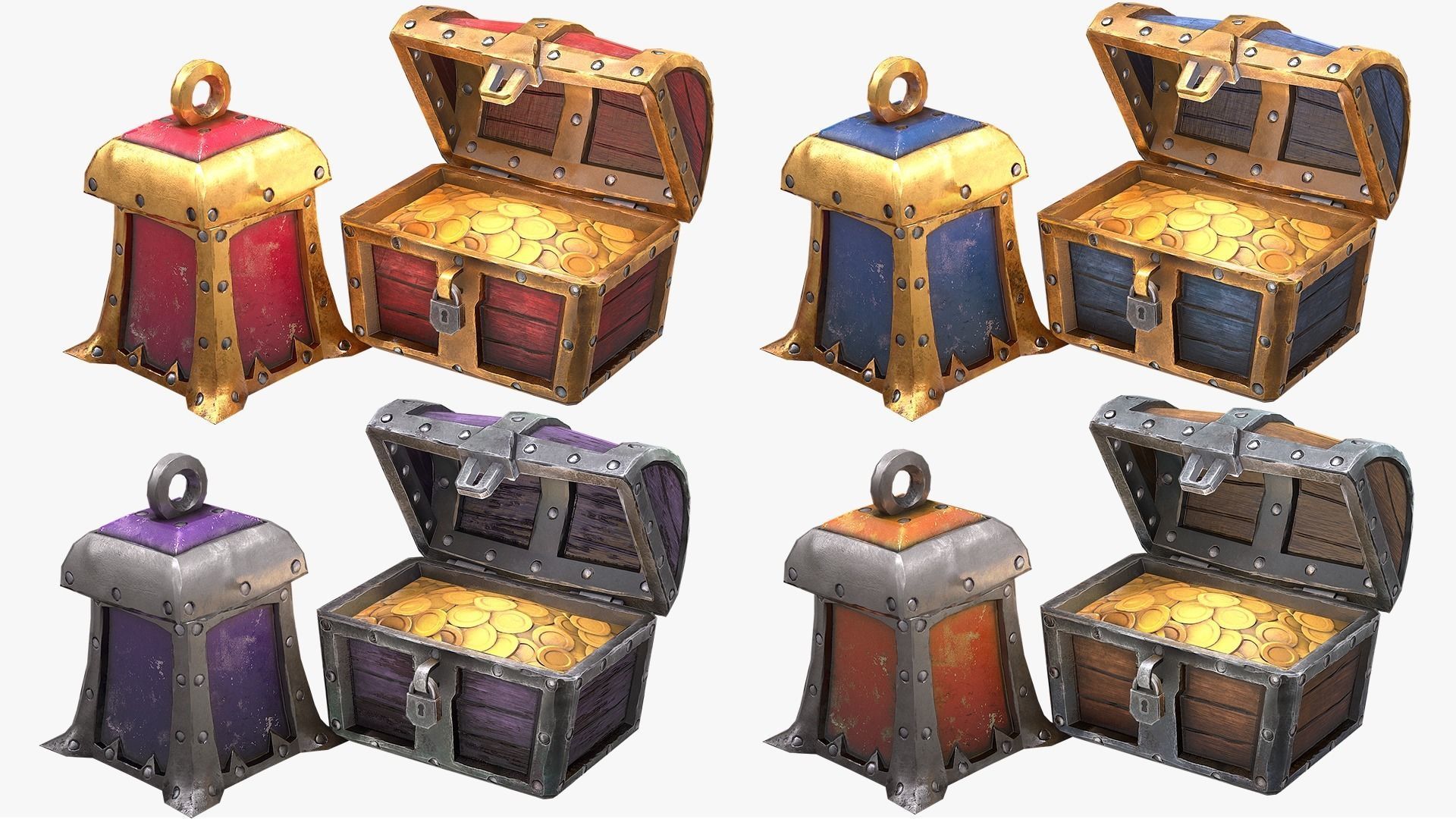 3D model Chest Pack Stylized VR / AR / low-poly | CGTrader