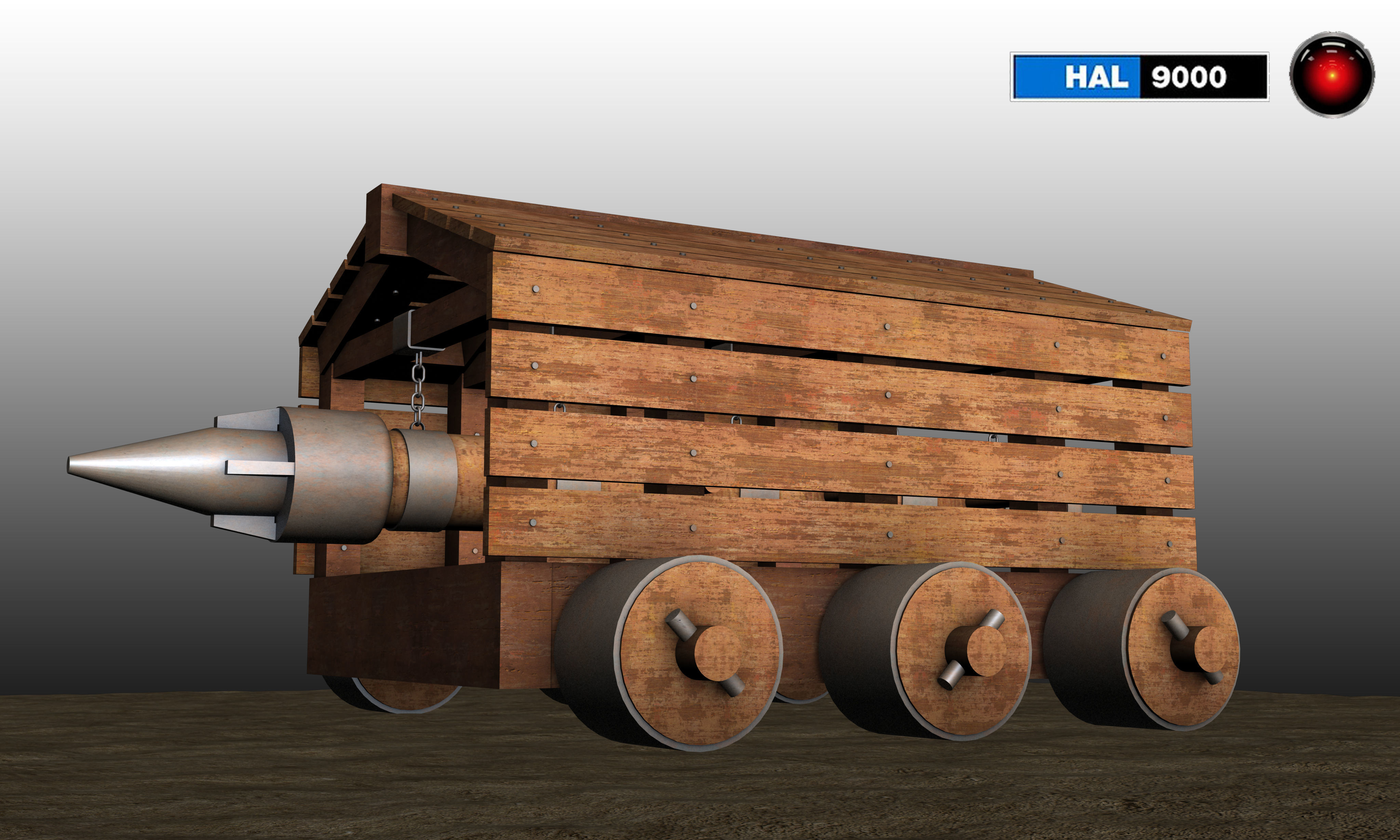 Mediaval siege ram 3D model | CGTrader