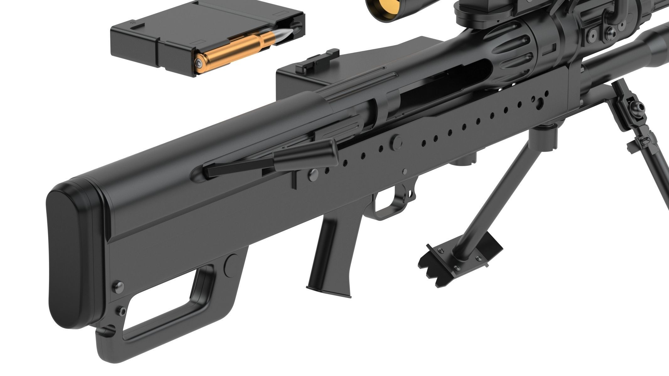 Denel NTW-20 3D model | CGTrader