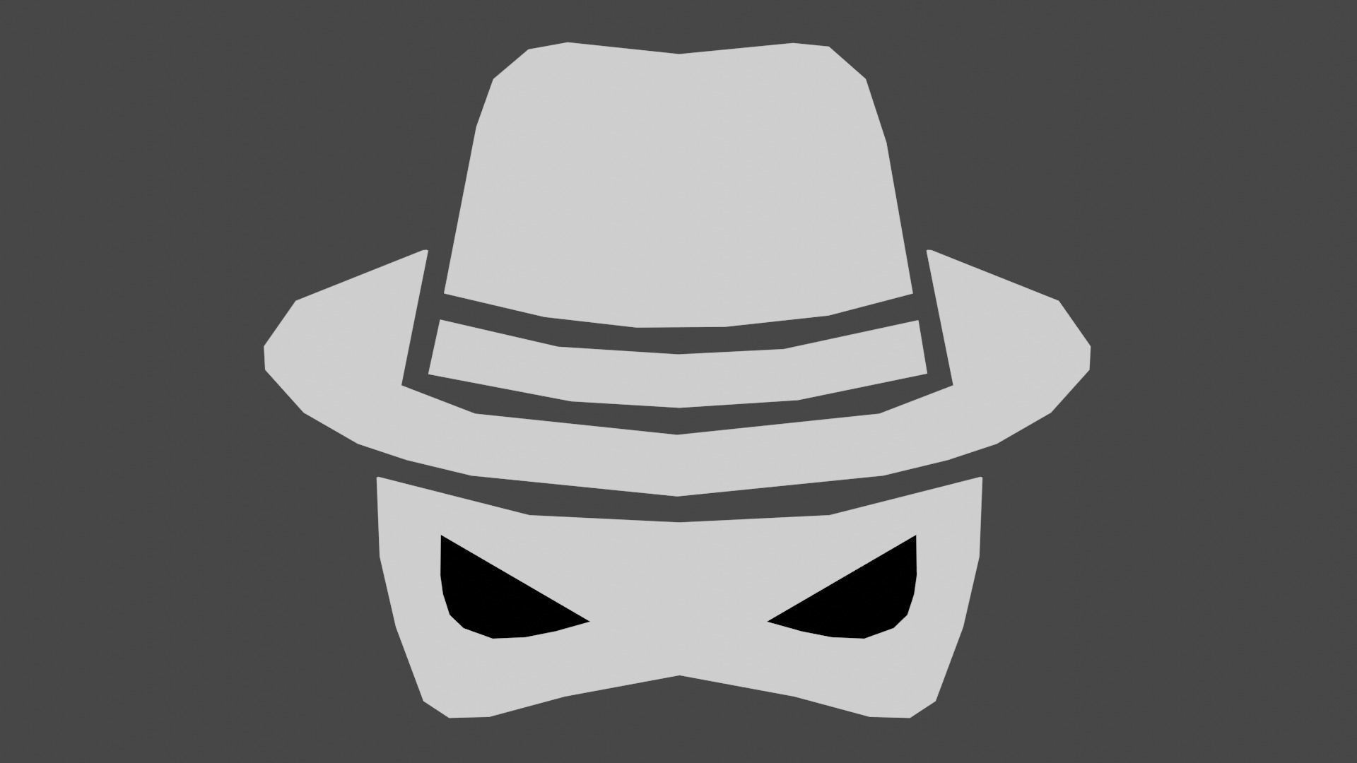 Hacker hat with angry face free VR / AR / low-poly 3D model | CGTrader