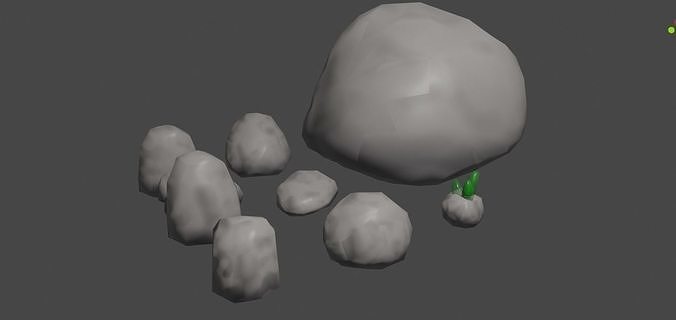 3D model Stylized White Stone Pack VR / AR / low-poly | CGTrader