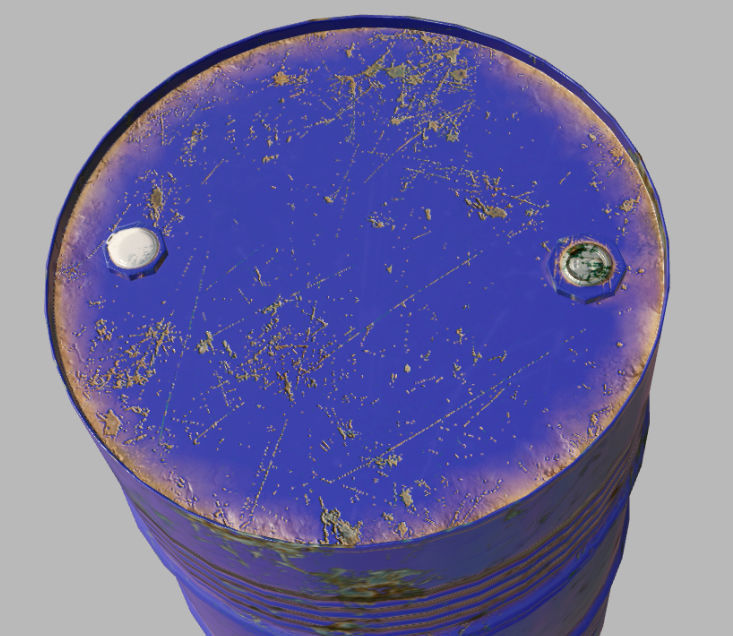 3D model metal blue rusty barrel VR / AR / low-poly | CGTrader