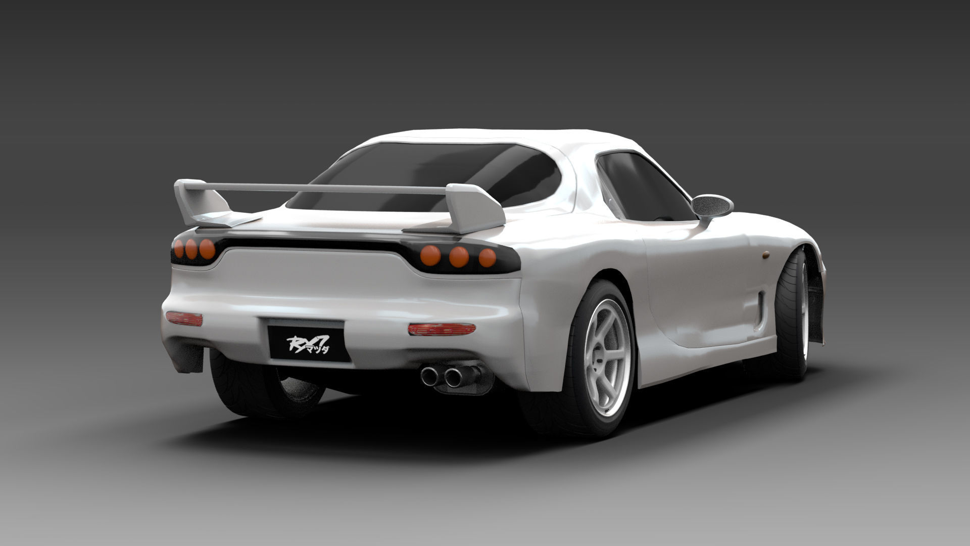 Mazda RX7 FD Turbo 1995 JDM free VR / AR / low-poly 3D model | CGTrader