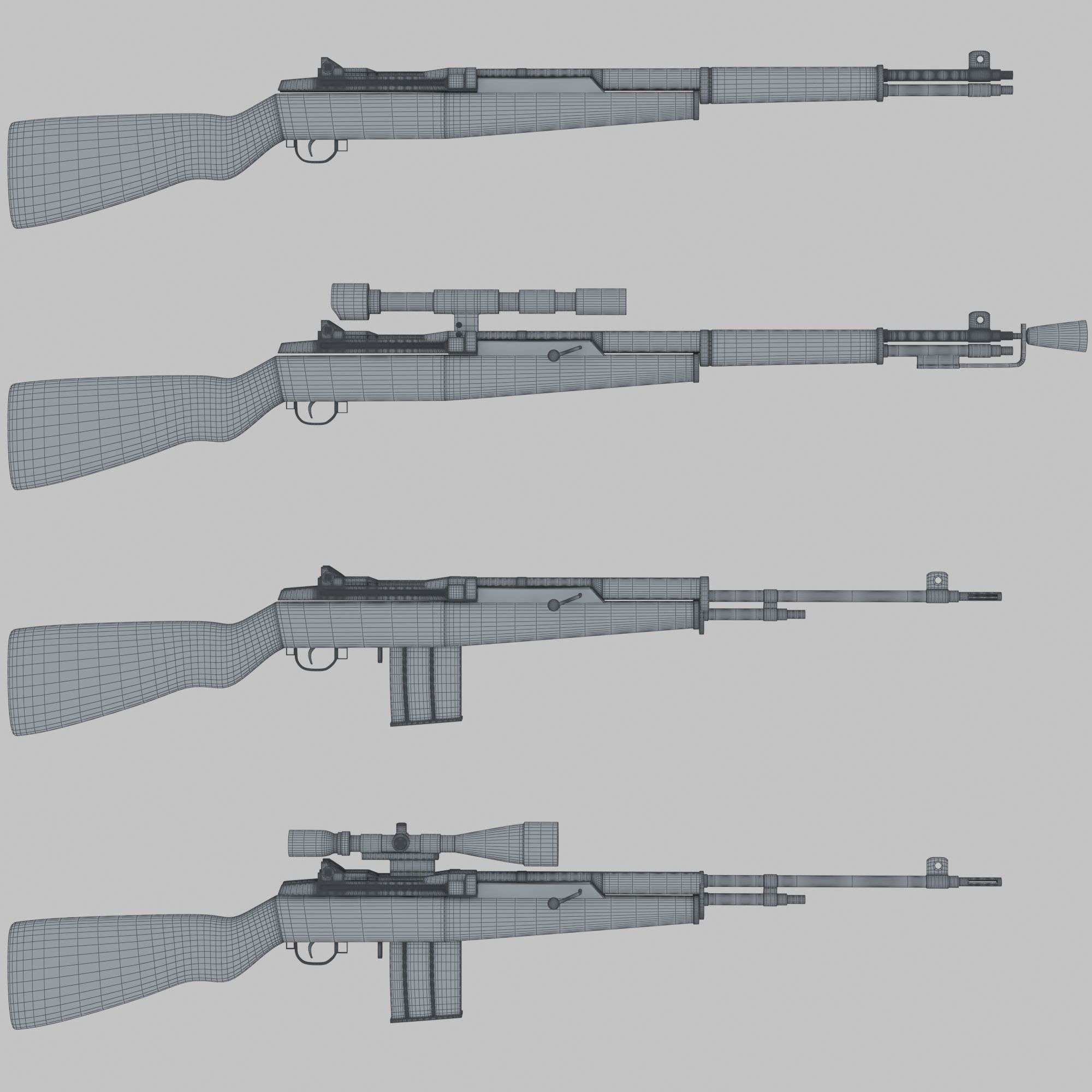 gun rifle 3D model | CGTrader