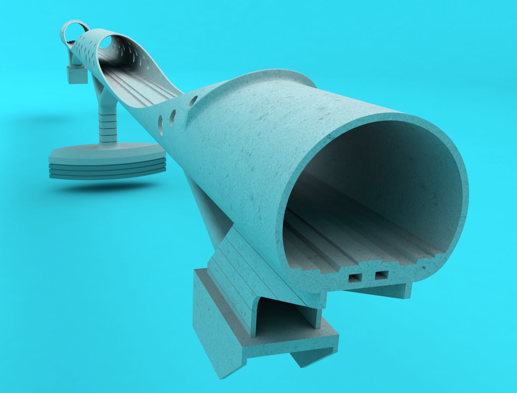 H0 HO scale 3D printed concrete bridge 3D model 3D printable | CGTrader