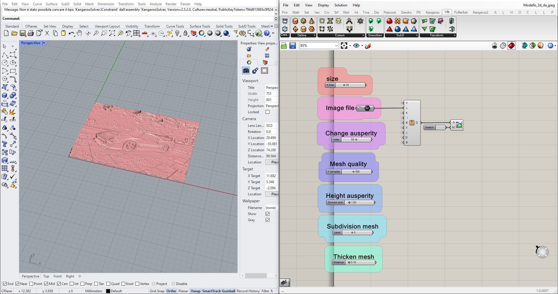ALGORITHM 3d model from an image Rhino Grasshopper for free VR / AR ...
