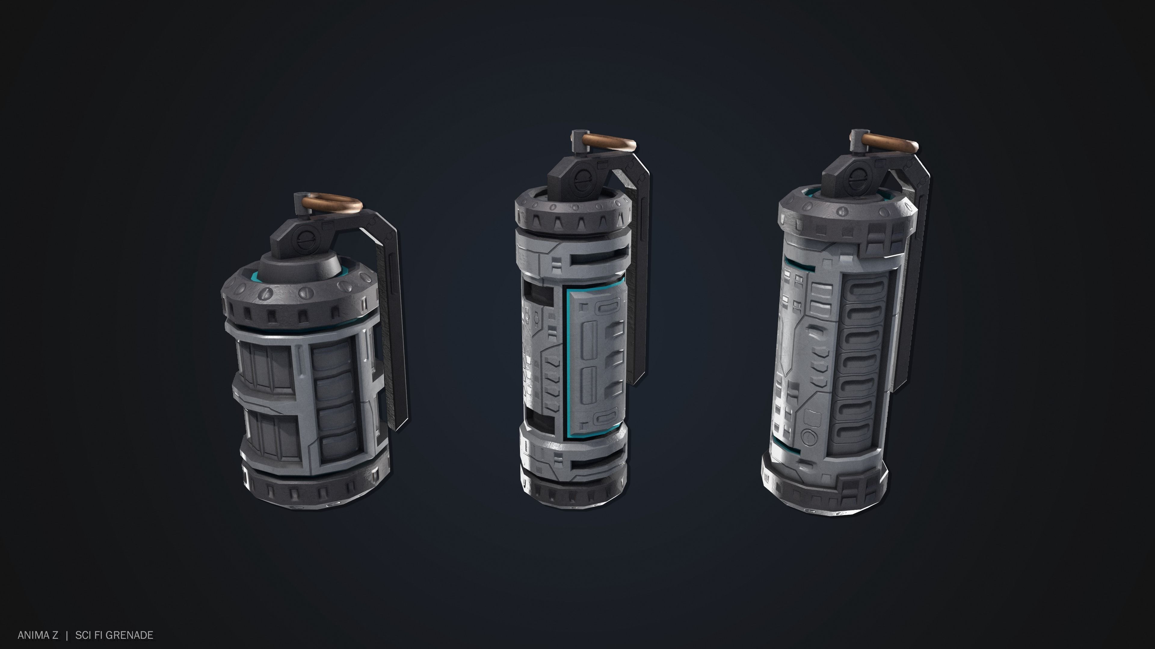3D model Sci fi grenade VR / AR / low-poly | CGTrader