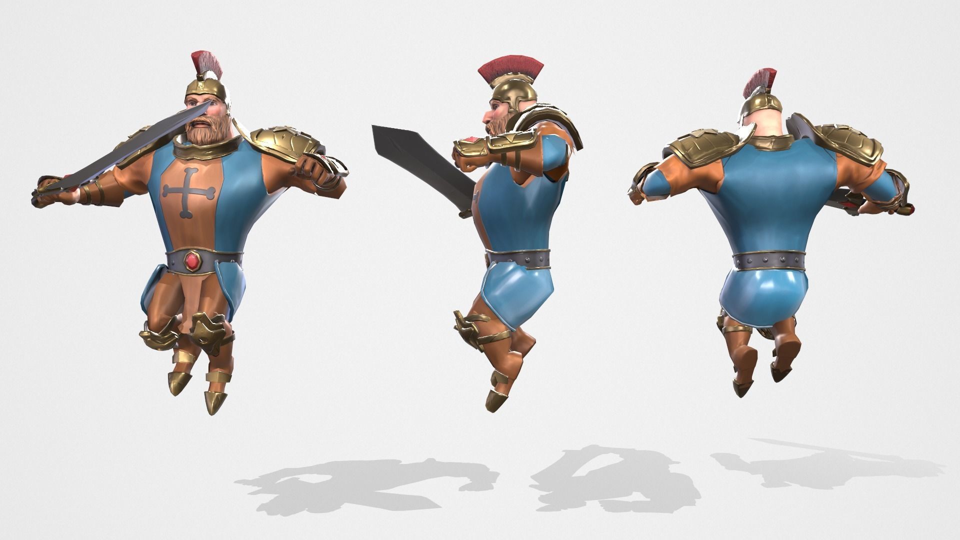 3D model Warrior Game Animations VR / AR / low-poly | CGTrader