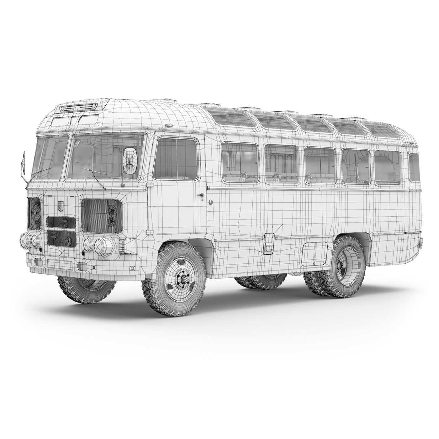 Bus PAZ 672 3D model | CGTrader