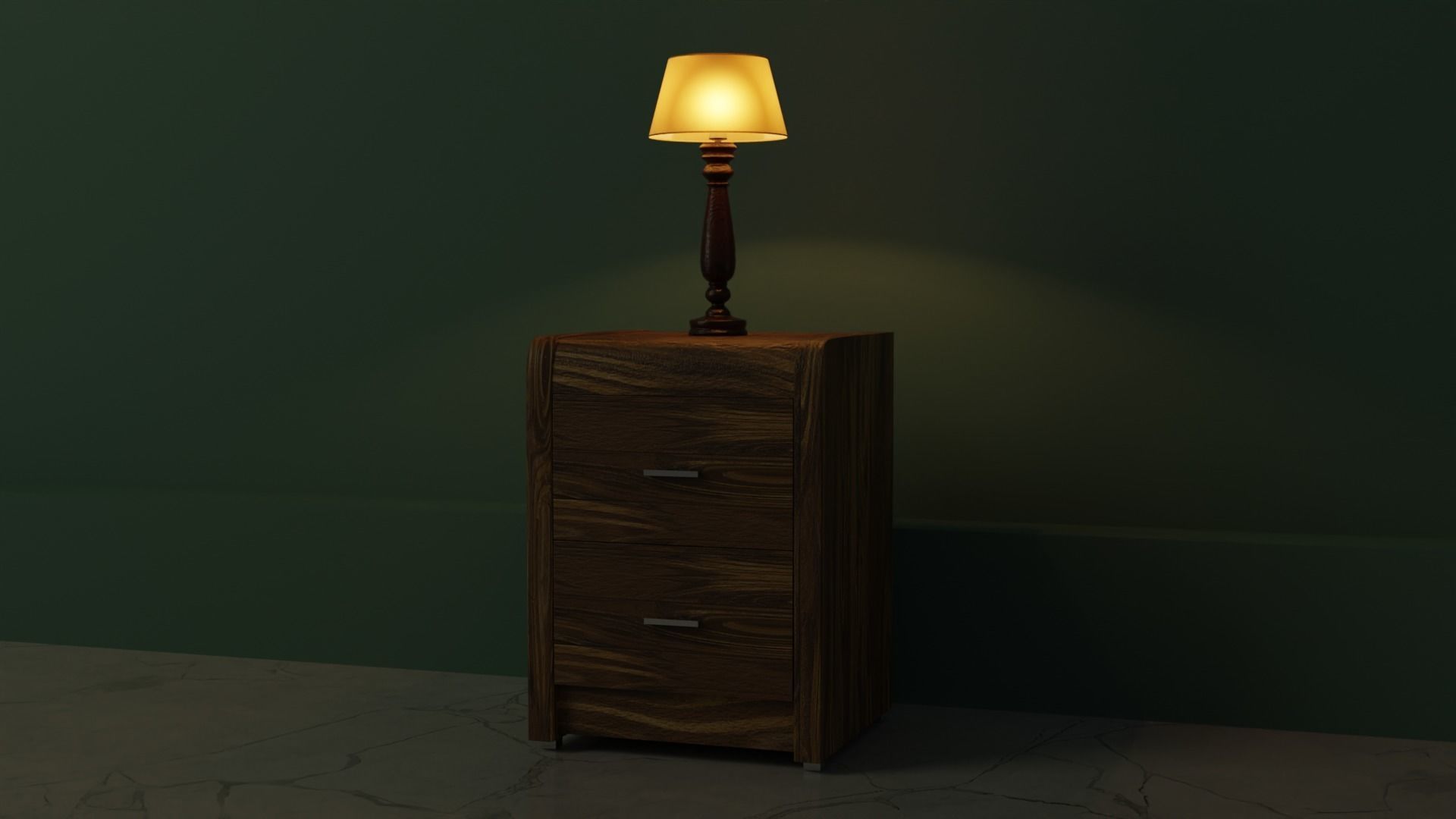 A BEAUTIFUL WOODEN BED SIDE TABLE 3D model | CGTrader