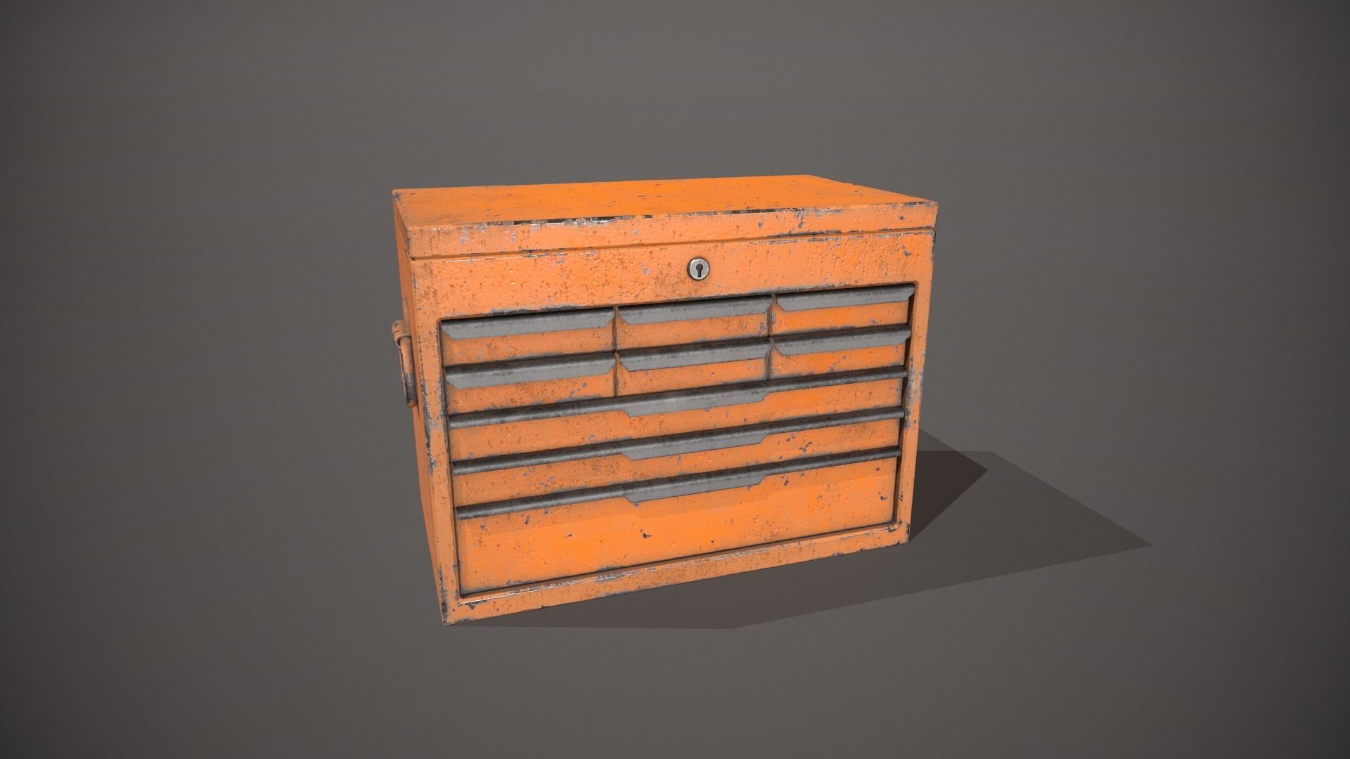 3D model Orange Tool Chest VR / AR / low-poly | CGTrader