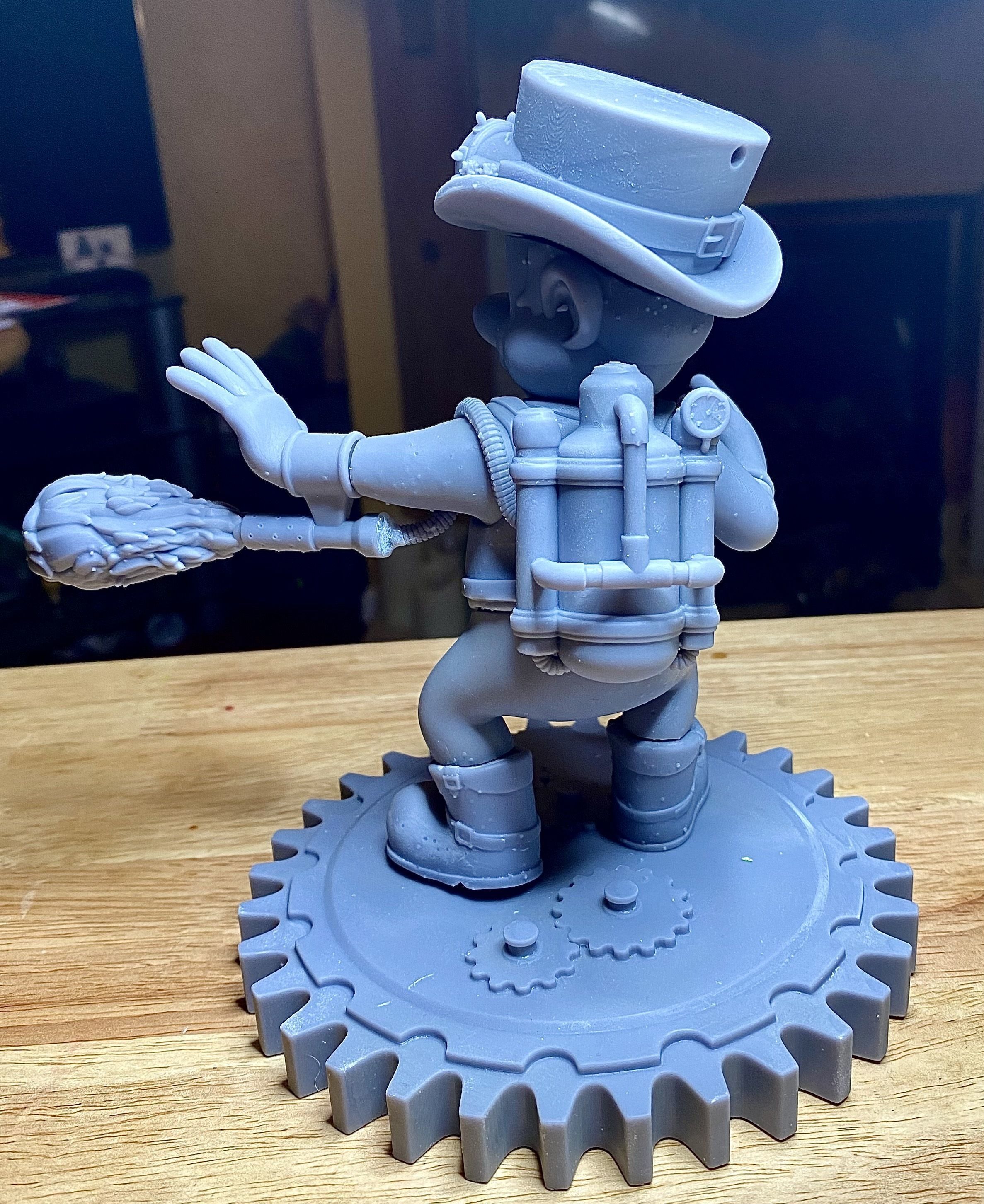 Steampunk Mario STL 3D model 3D printable | CGTrader
