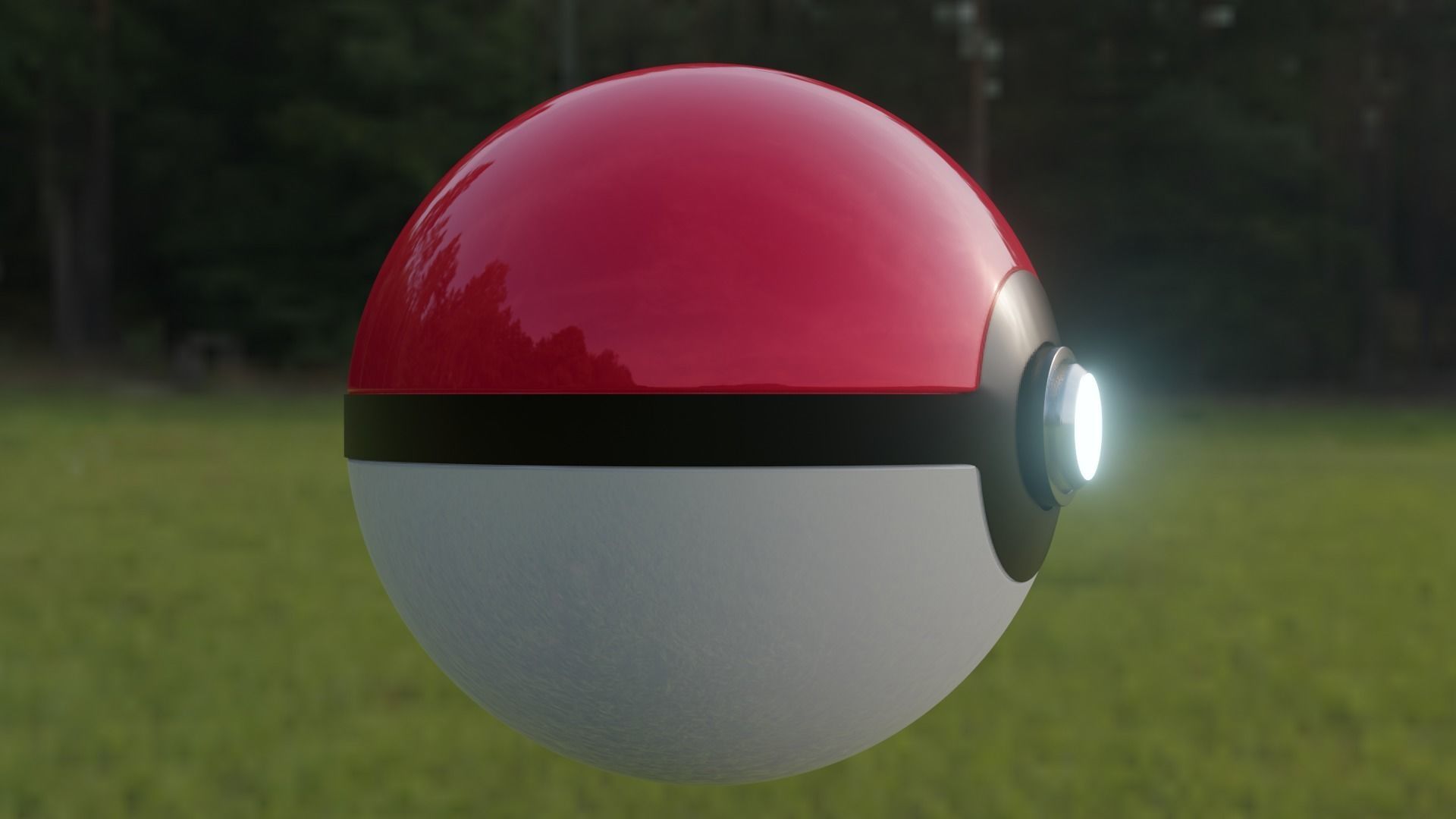 Pokeball cloud in sky 3D model | CGTrader