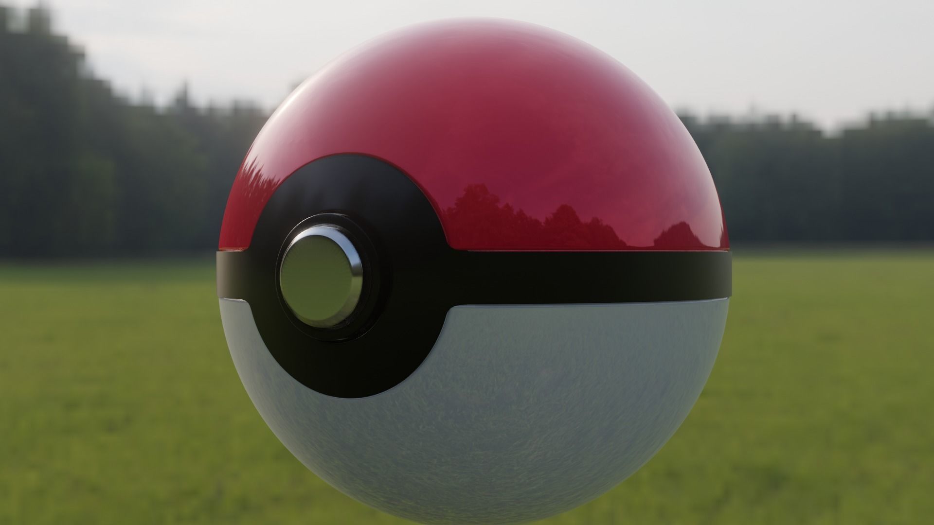 Pokeball cloud in sky 3D model | CGTrader