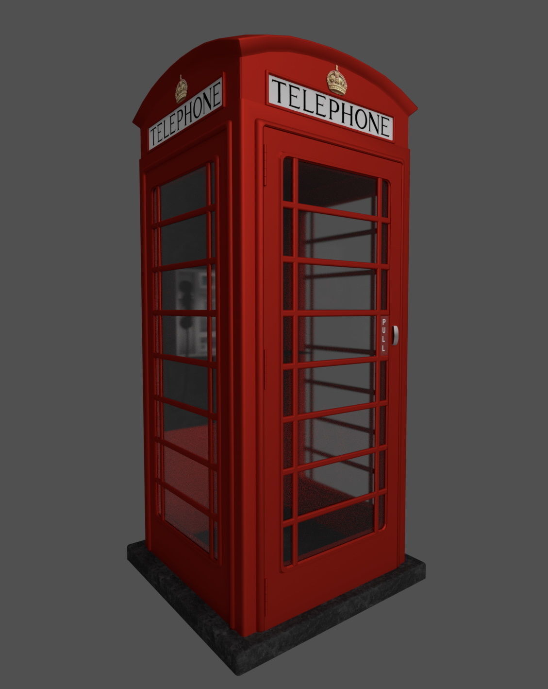 3D model Uk British Classic Telephone box VR / AR / low-poly | CGTrader