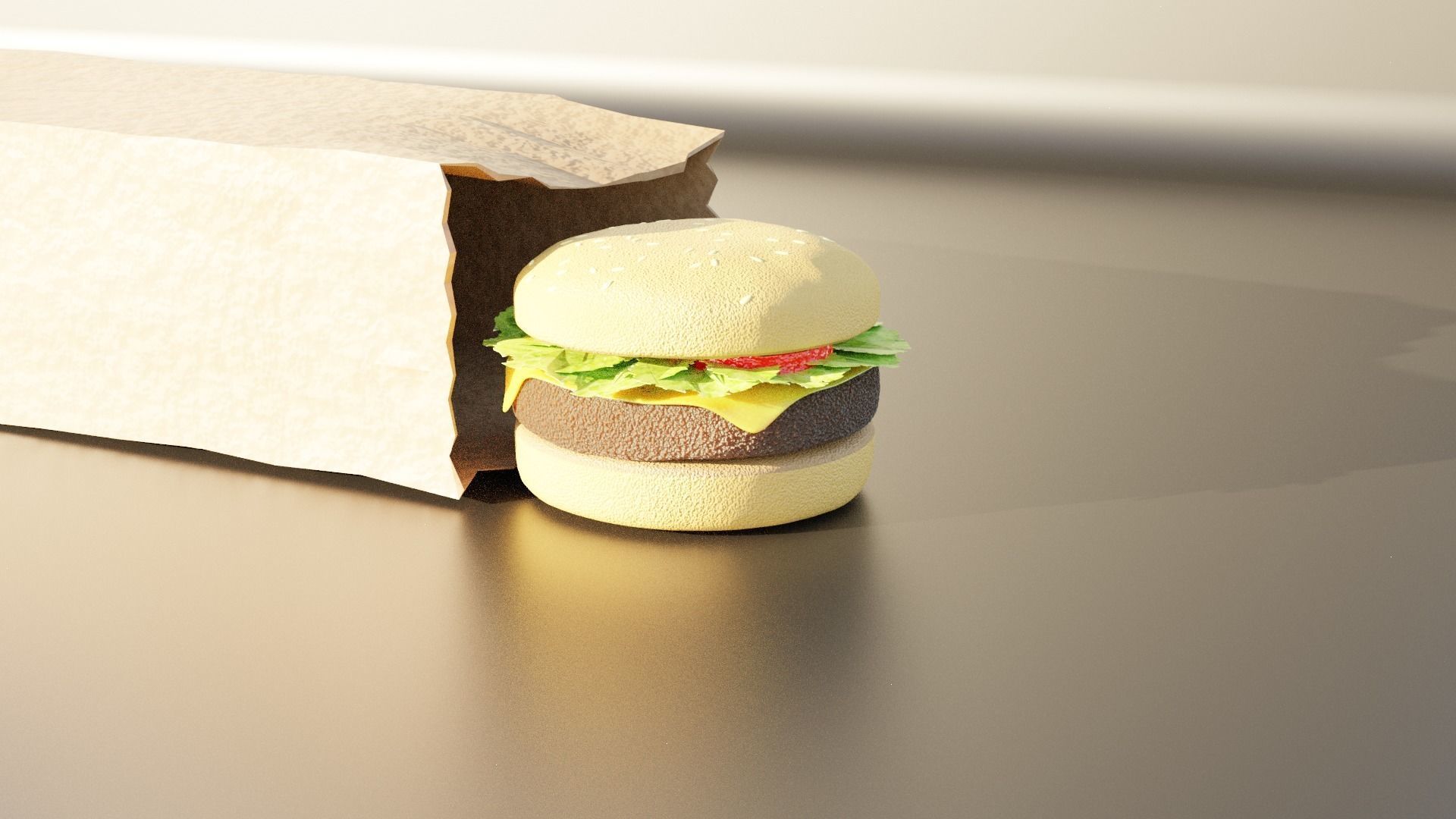 Realistic Burger toy hamburger free 3D model | CGTrader