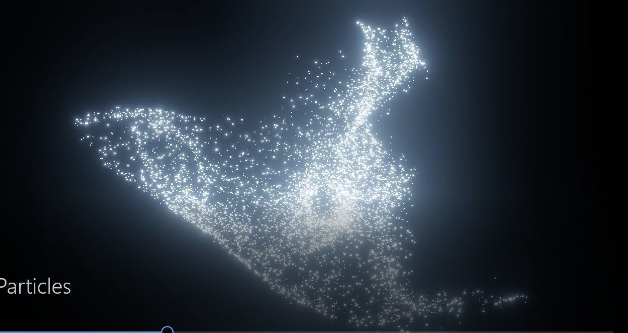 Blue and Particles 3D model animated | CGTrader