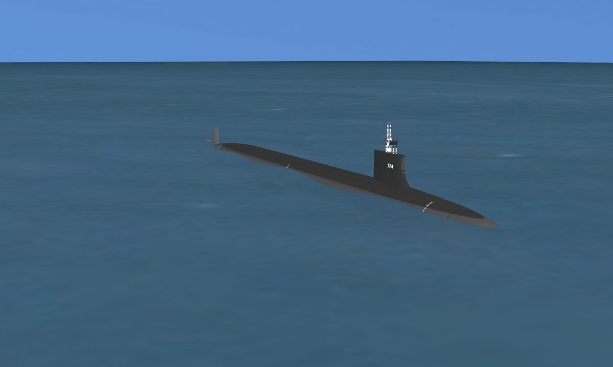 Virginia Class SSN 774 USS Virginia 3D model rigged | CGTrader
