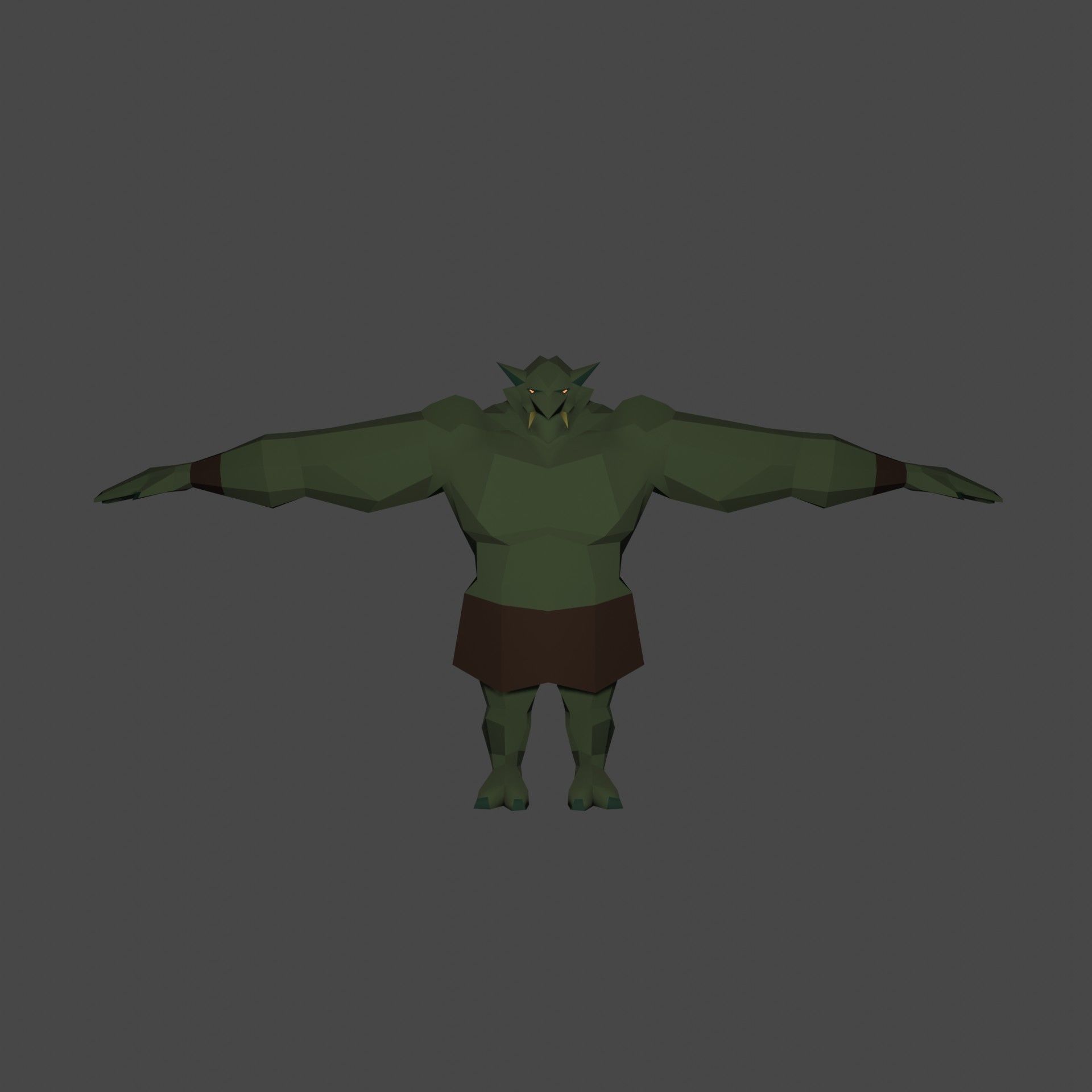 3D model Lowpoly Troll Monster Game animations included Unity and UE4 ...