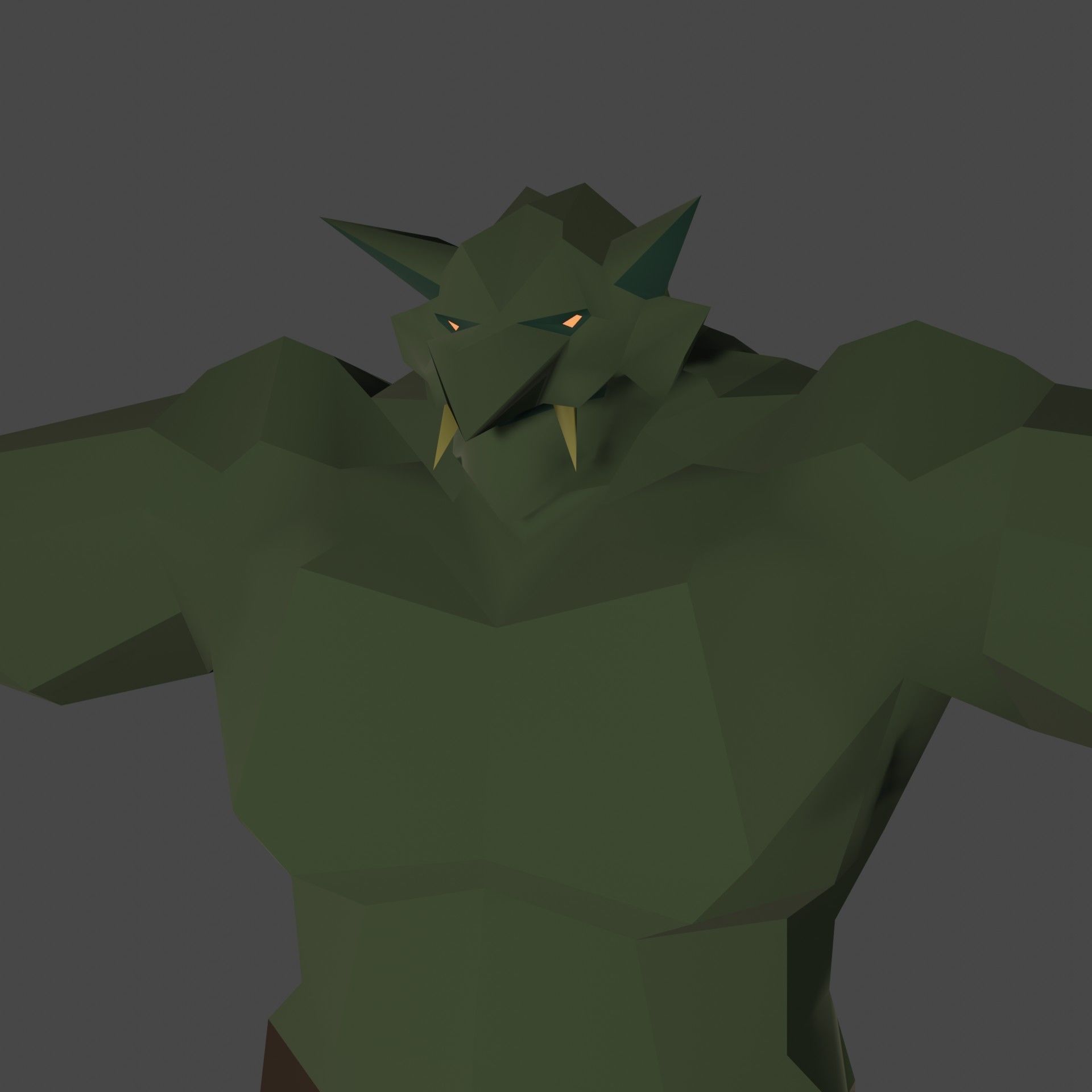 3D model Lowpoly Troll Monster Game animations included Unity and UE4 ...