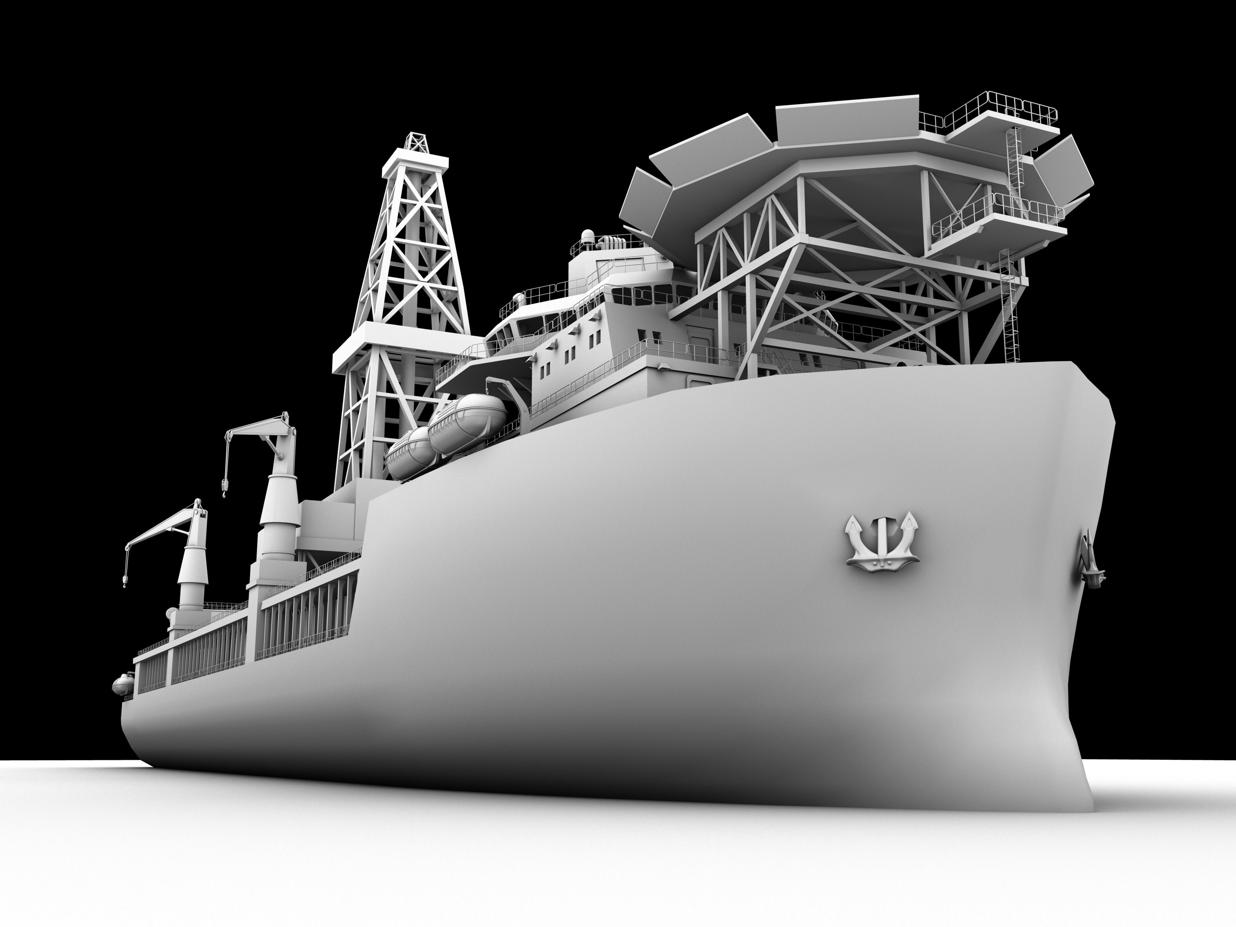 Ocean Rig Drillship 3D model | CGTrader